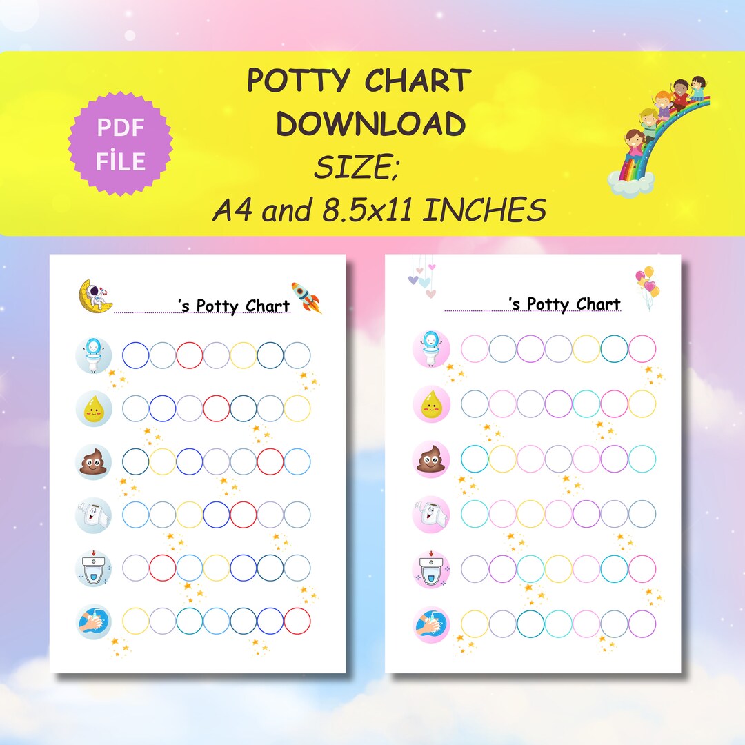 Potty Chart Potty Training Chart Behavior Chart Potty Chart - Etsy ...