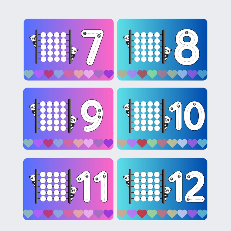 Number Tracing Cards, Learn Numbers, Preschool Activities, Printable ...
