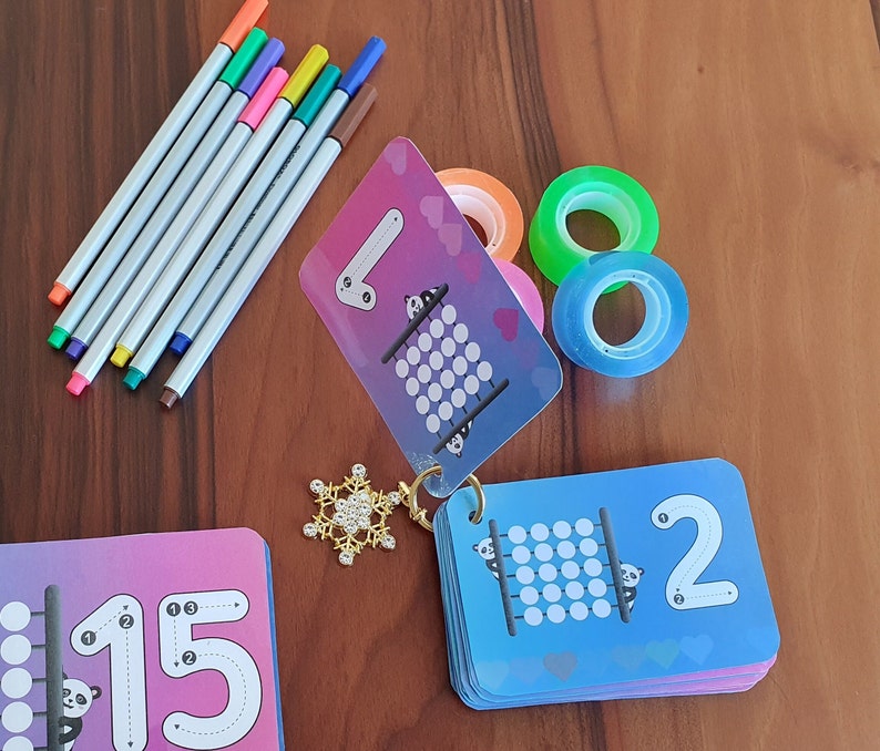 Number Tracing Cards, Learn Numbers, Preschool Activities, Printable ...