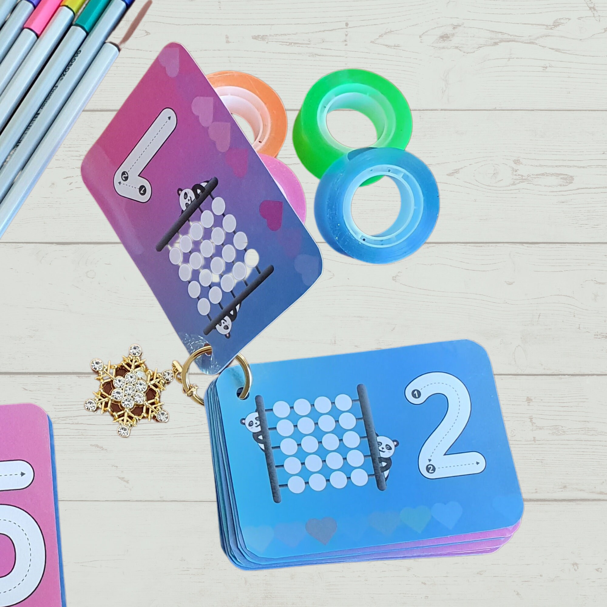 Number Tracing Cards Learn Numbers Preschool Activities - Etsy