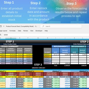 Forecast Sheet | Projection Sheet | Stock Management | Stock Tracker ...