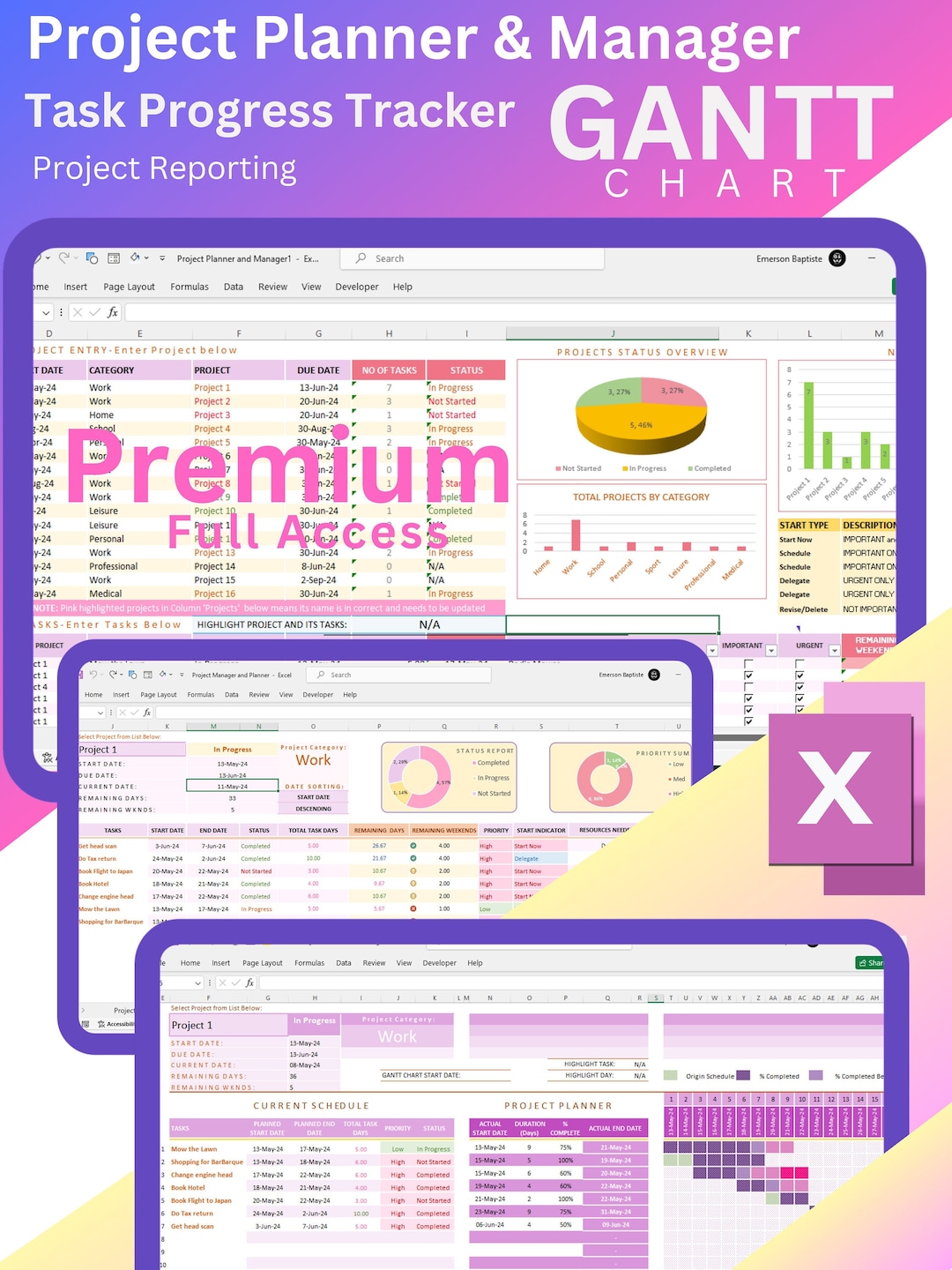 Premium Project Manager | Project Planner | Task Manager | GANTT Chart ...