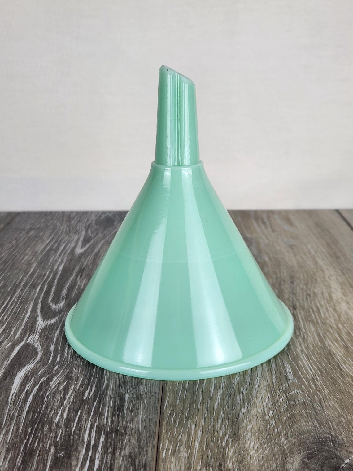 Jadeite Green Milk Glass Heavy Ribbed Funnel 8oz - Retro Kitchenware - Etsy