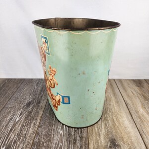 Metal Trash Can Harvell Waste Basket Animal Circus Clown Design MCM ...