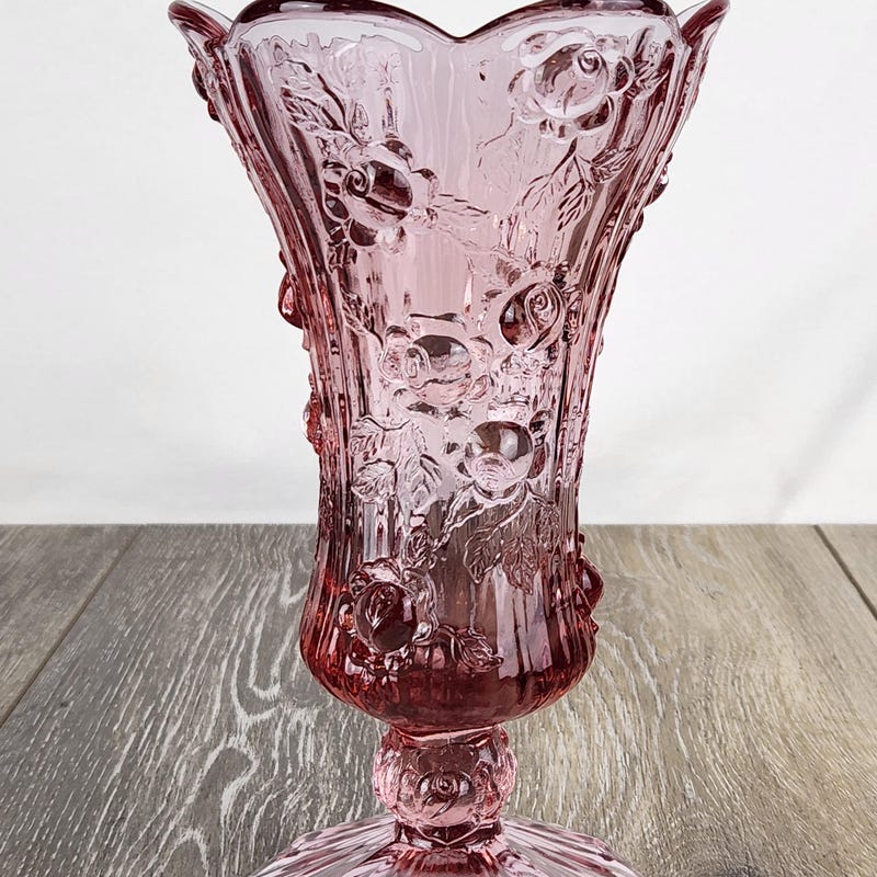 Fenton Dusty Rose Vases - Etsy