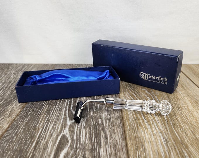 Vintage Waterford Crystal Shaving Razor - Disposable Head - in Original ...