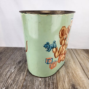 Metal Trash Can Harvell Waste Basket Animal Circus Clown Design MCM ...