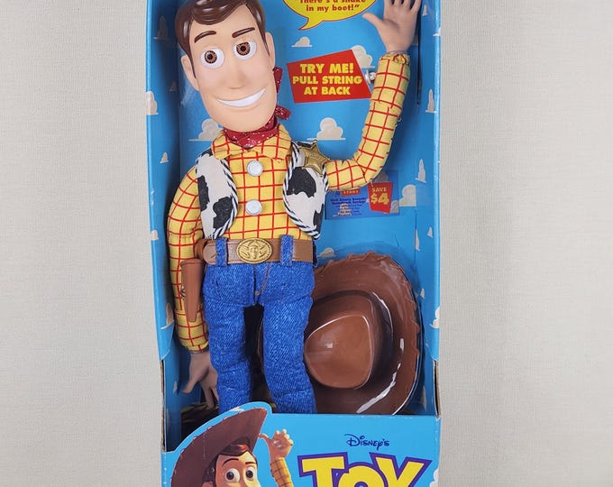 Vintage Disney's Toy Story Poseable Pull String Talking Woody - READ - Etsy
