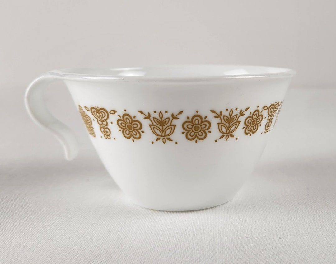 Butterfly Gold Coffee Cups With Hook Handle Replacement Cups Corelle ...