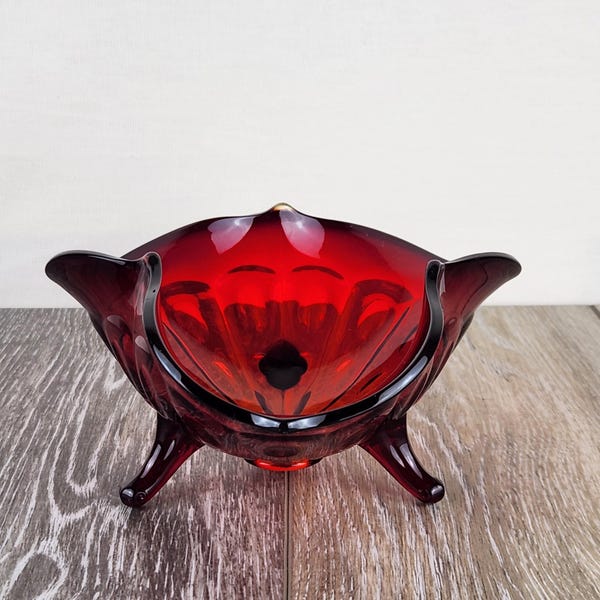 Red Depression Glass - Etsy
