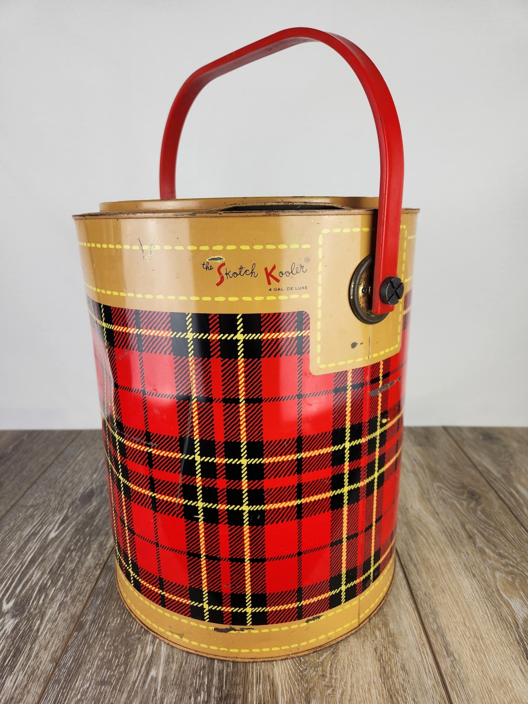 1960’s the Skotch Kooler Red Plaid 4 Gallon Scottish Theme Cooler W ...