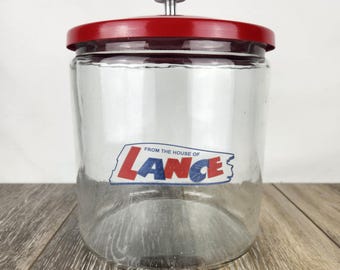 Lance Counter Jar With Lid Country Two Lance Logo Store Display Cookie ...