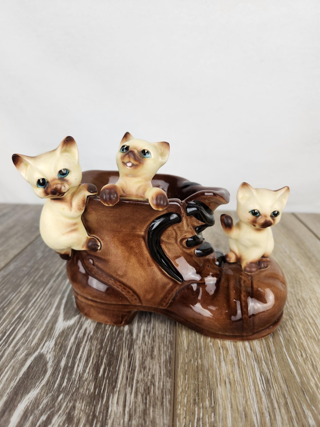 Vintage Siamese Cat Boot Planter – Porcelain Figurine by LEGO Japan ...