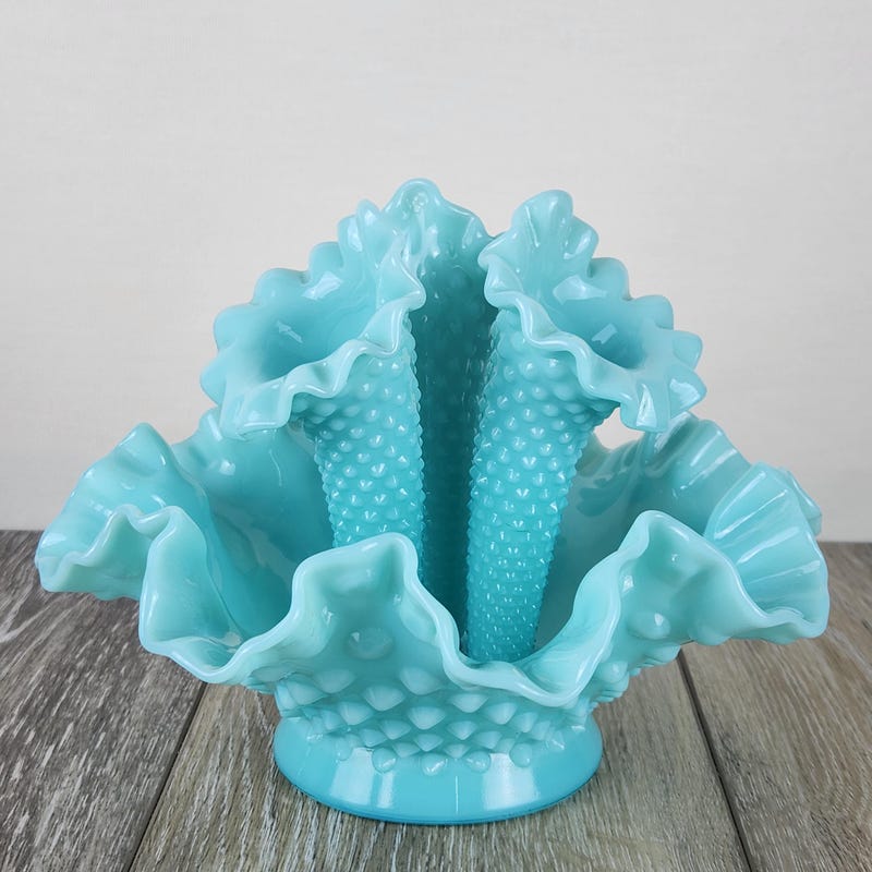 Turquoise Milk Glass - Etsy