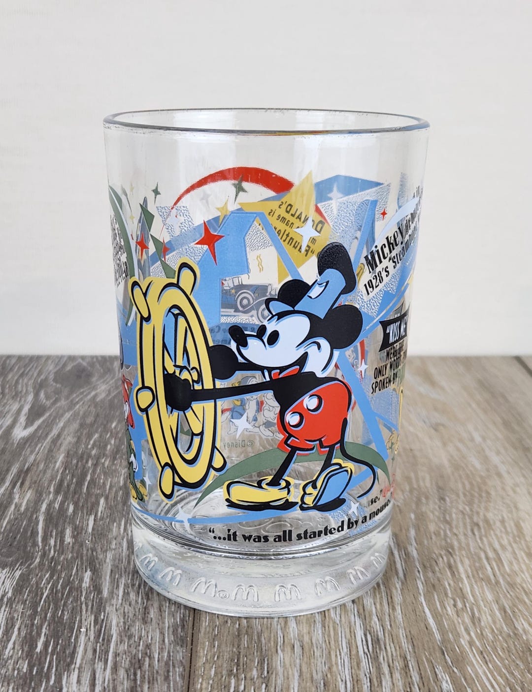 Mcdonald’s Disney 100 Years of Magic Glass Cup Mickey Pluto Cinderella ...