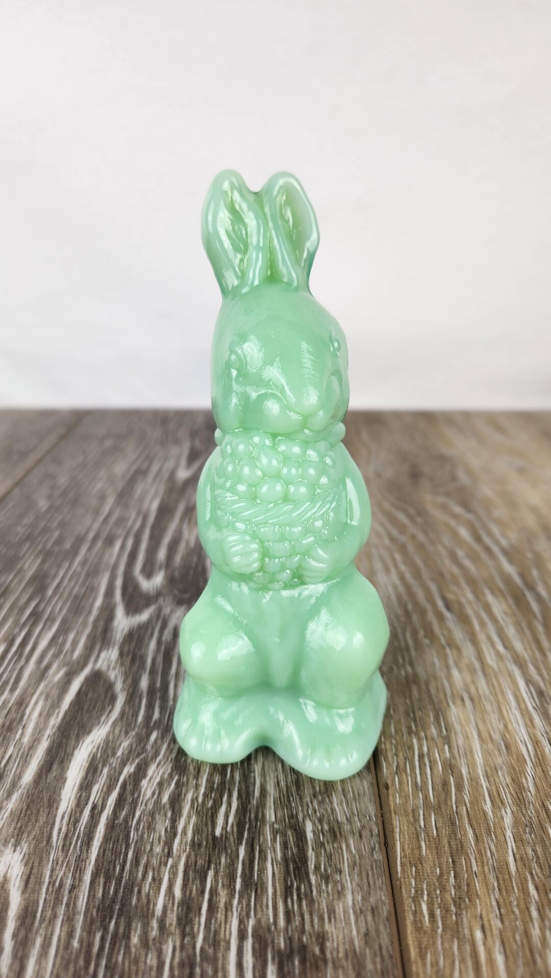 Jadeite Glass Bunny Rabbit - Solid Glass Easter Bunny Jade Green Glass ...