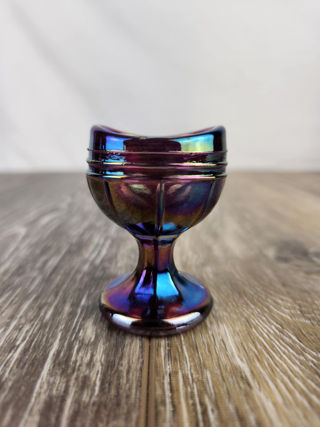 Amethyst Carnival Glass Eye Wash Cup Carnival Glass Cup Figurine 2.25 ...