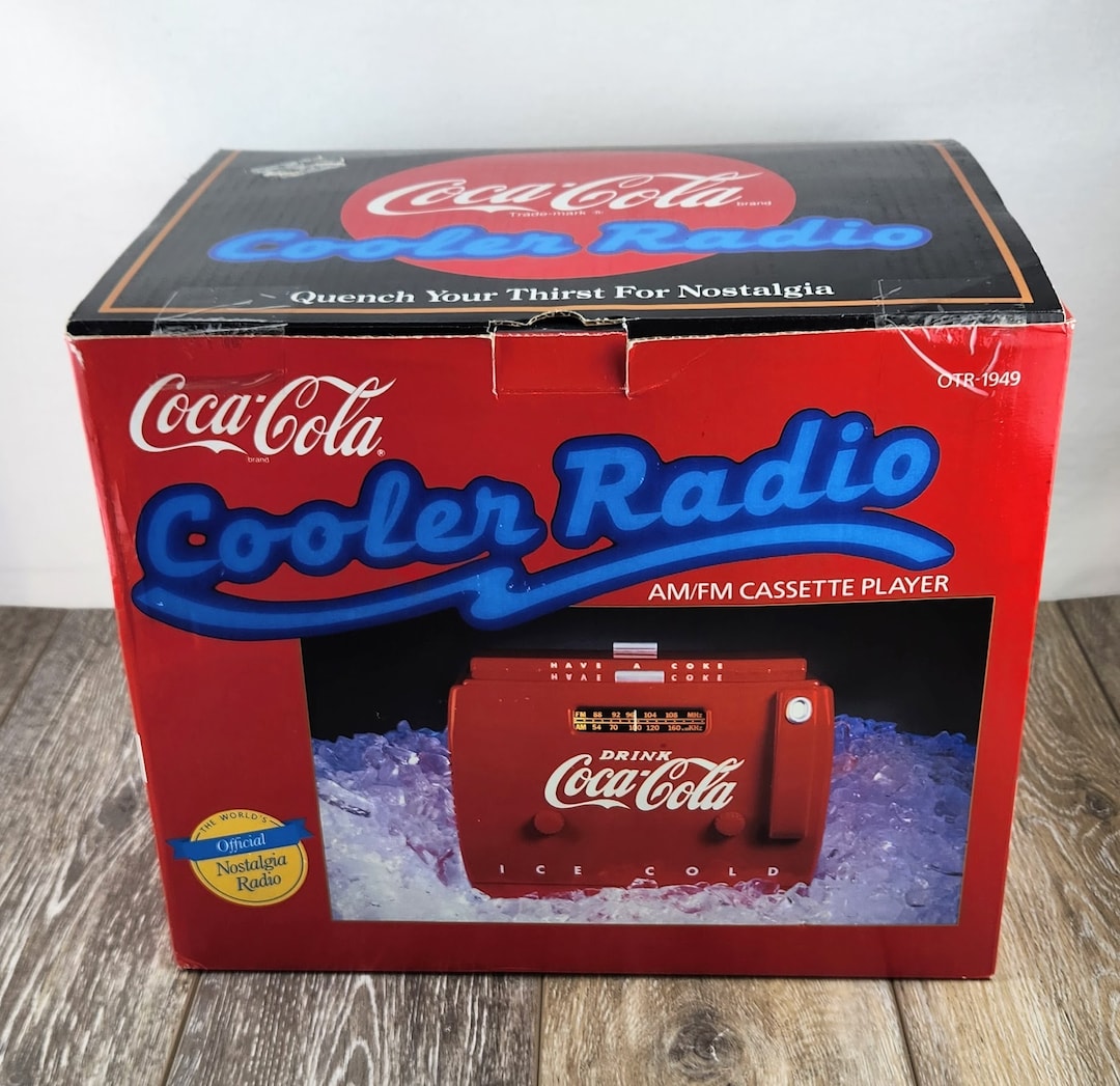 Coca-cola Cooler AM/FM Cassette Player Radio Vintage 1988 - New Old ...