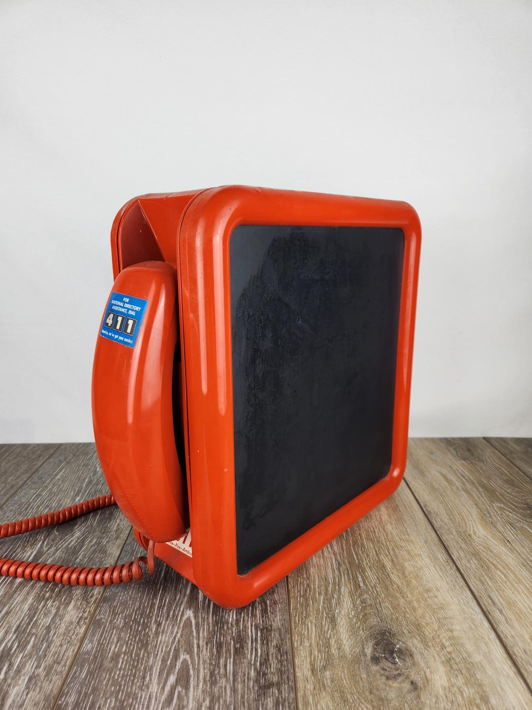 Western Electric Noteworthy 1980's Orange Corded Wall Phone With ...