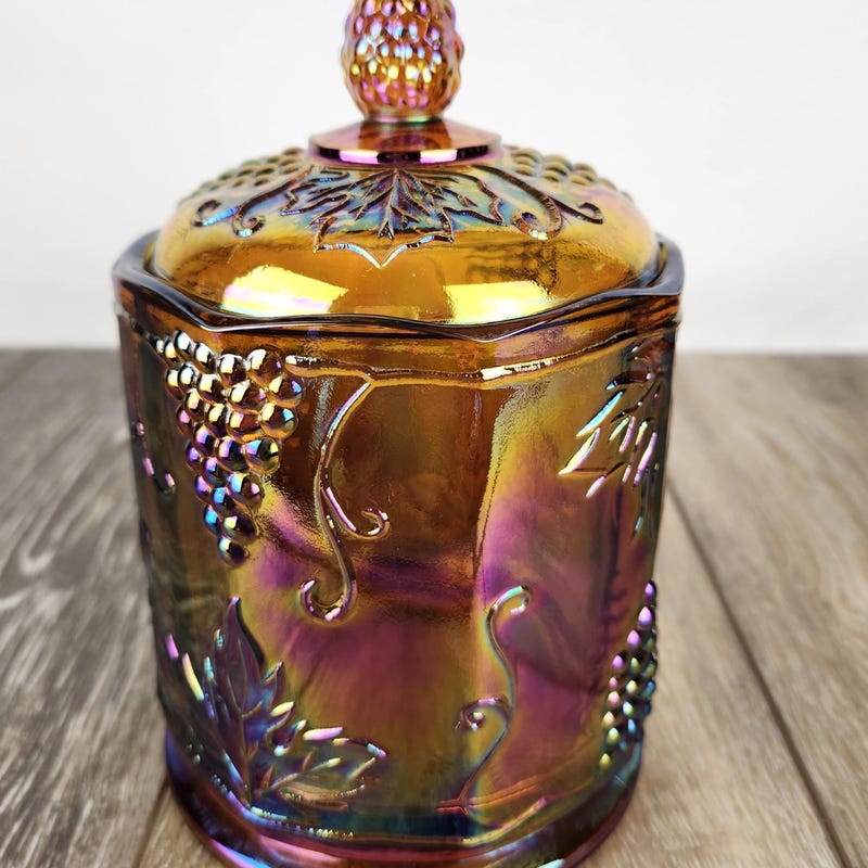 Antique Glass Humidor Jar - Etsy