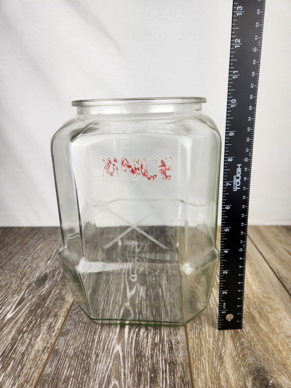 Large LANCE Cracker Glass Display Cookie or Cracker Jar Store Display ...