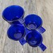 Cobalt Blue Glass Measuring Cup Set - Dark Blue Glass - 4pc - Etsy