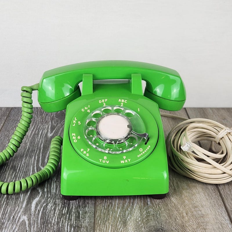 Green Rotary Phone - Etsy