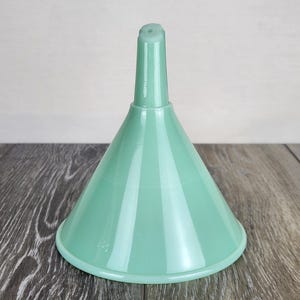Jadeite Green Milk Glass Heavy Ribbed Funnel 8oz - Retro Kitchenware - Etsy