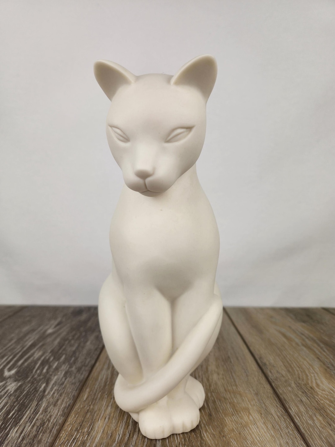 Vintage White Bisque Porcelain Cat Figurine – Crowning Touch Ceramic ...