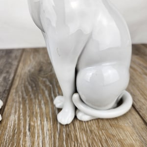 White Porcelain Cat Figurines Vintage Otagiri Ivory Cat Statues - Set ...