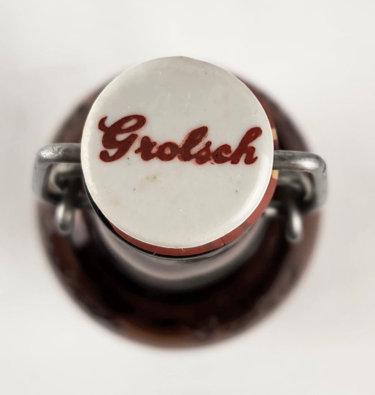 Vintage Grolsch Amber Colored Glass Beer Bottle With Porcelain Swing ...