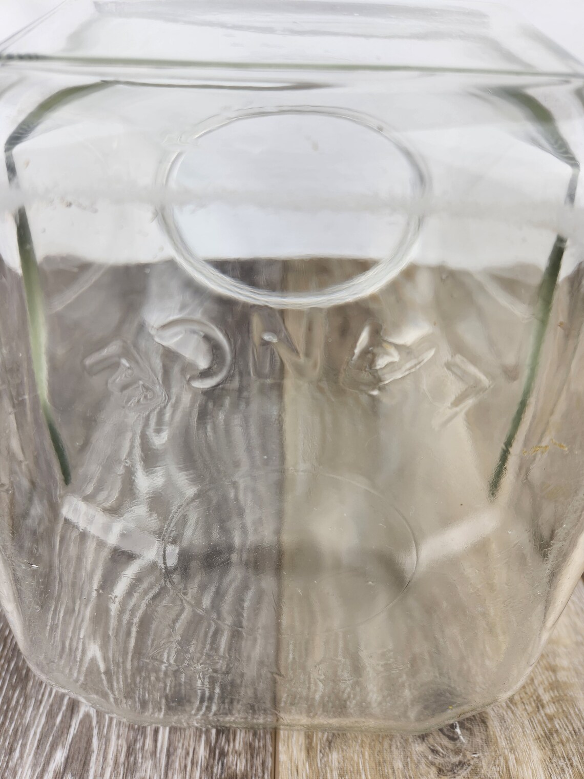 Large LANCE Cracker Glass Display Cookie or Cracker Jar Store Display ...