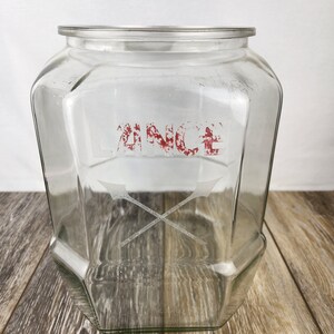 Large LANCE Cracker Glass Display Cookie or Cracker Jar Store Display ...