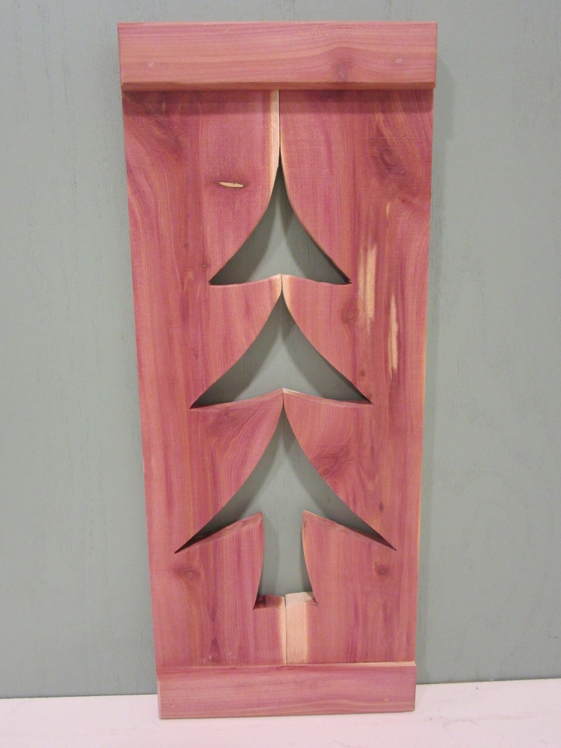 Pine Tree Shutter Decor / Wall Art / Reversible / Western Wood Art - Etsy