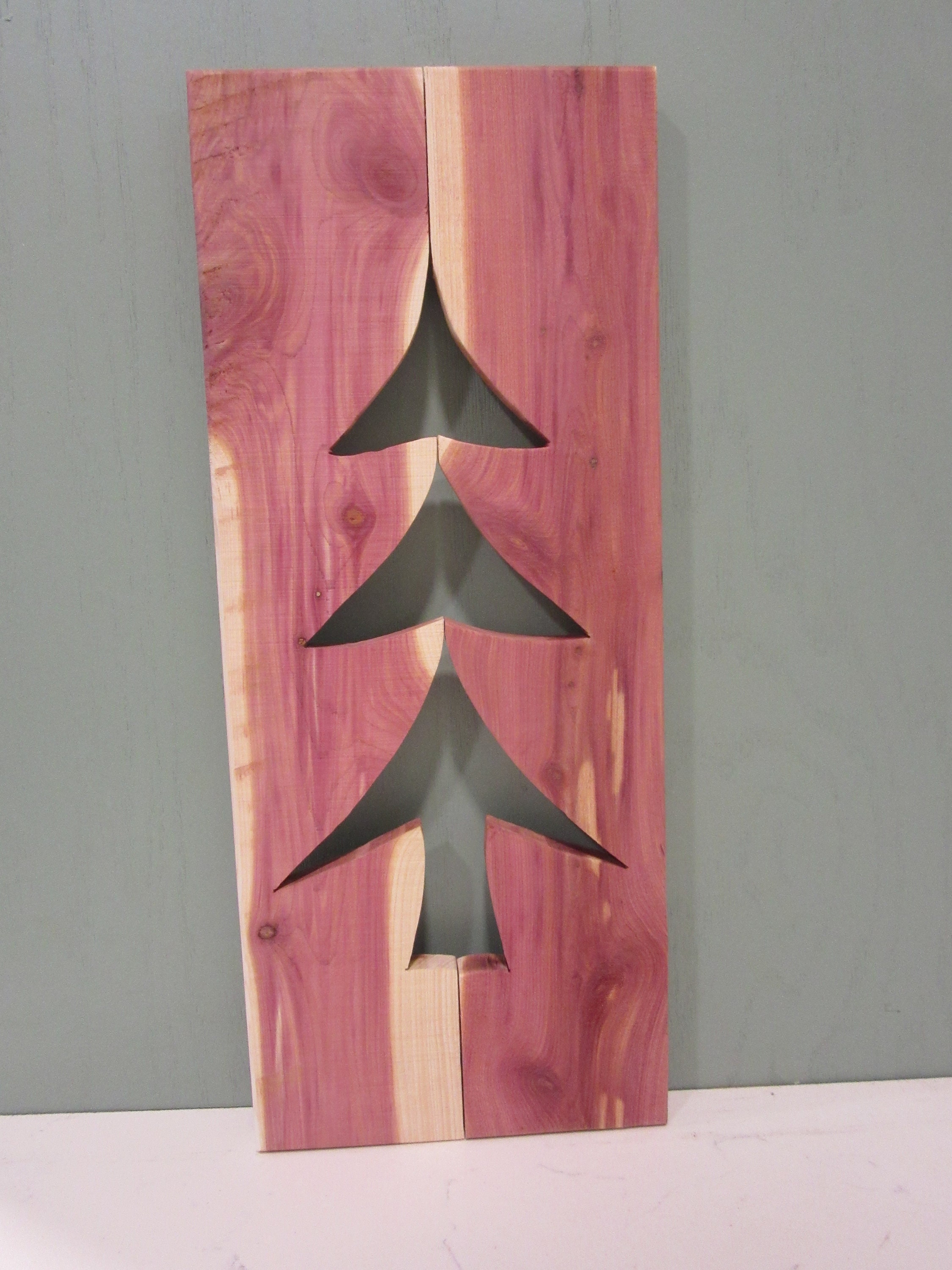 Pine Tree Shutter Decor / Wall Art / Reversible / Western Wood Art - Etsy