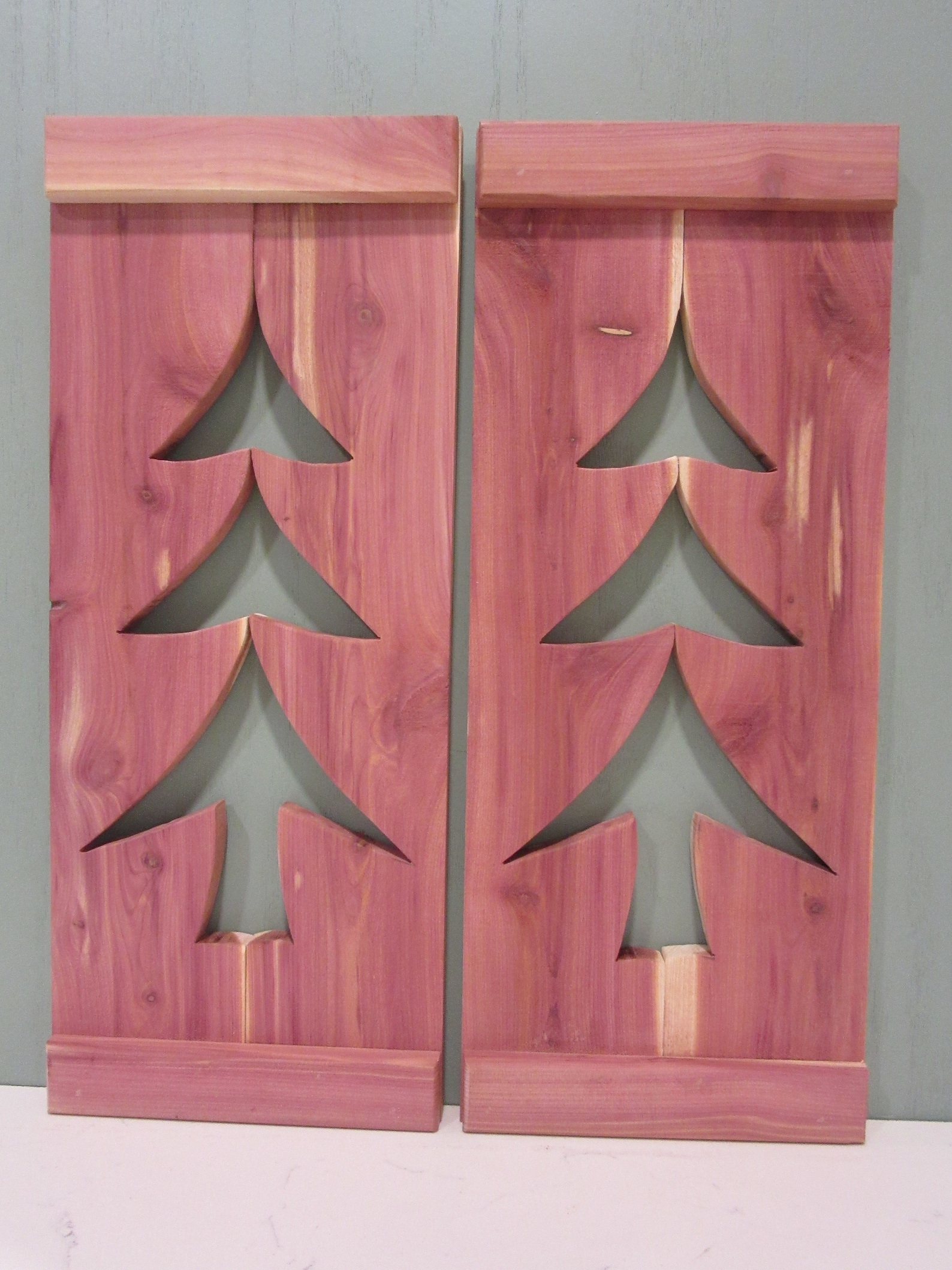 Pine Tree Shutter Decor / Wall Art / Reversible / Western Wood Art - Etsy