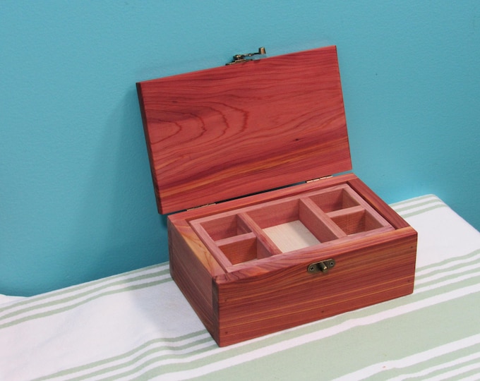 Amish Made Cedar Log Jewelry Box With Secret Drawer - Etsy