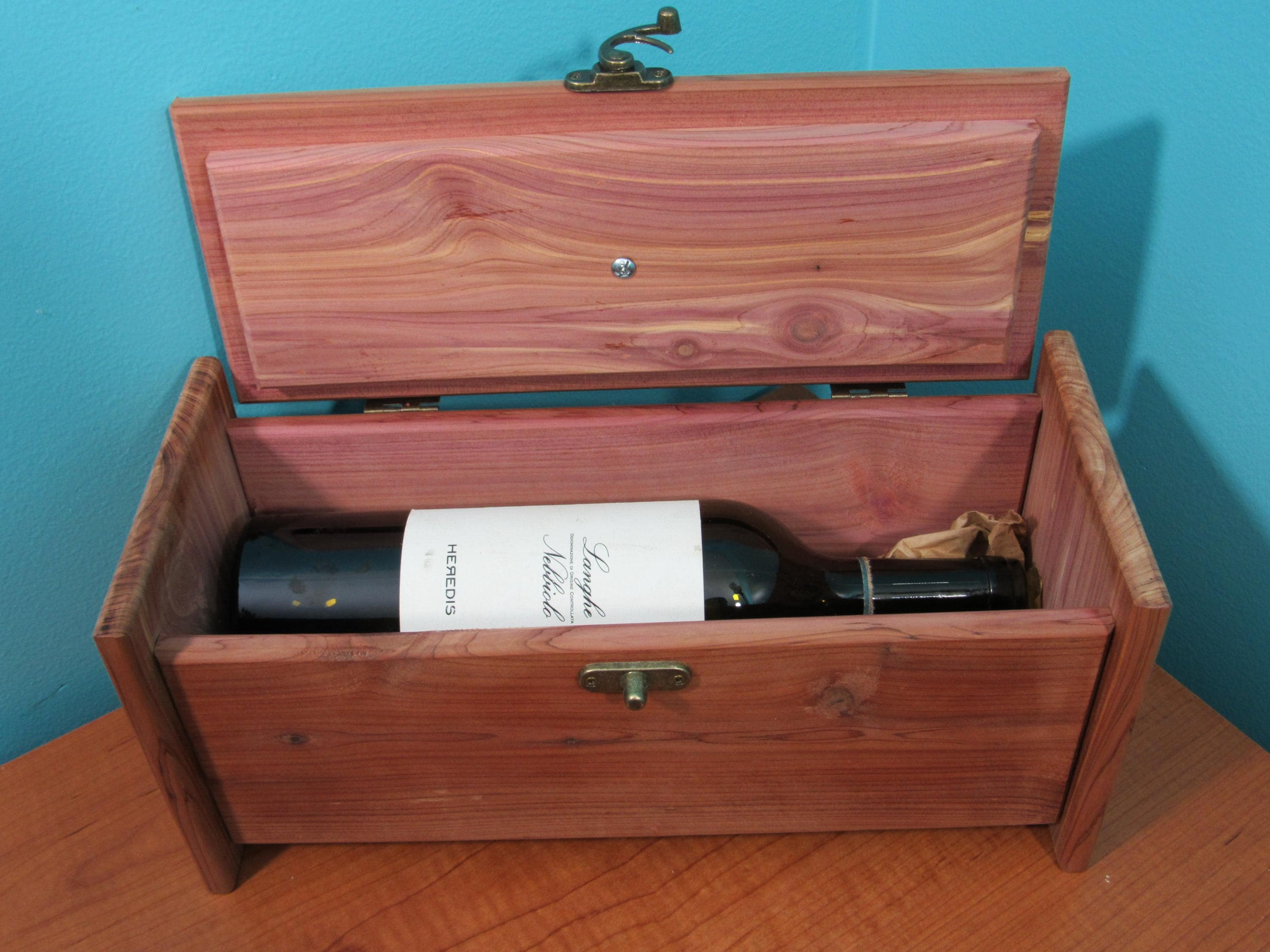 Wine Gift Box Red Cedar / Red Cedar Box - Etsy