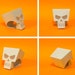Paper Skull Template, DIY Cricut SVG, Papercraft Halloween Decor, Tea ...