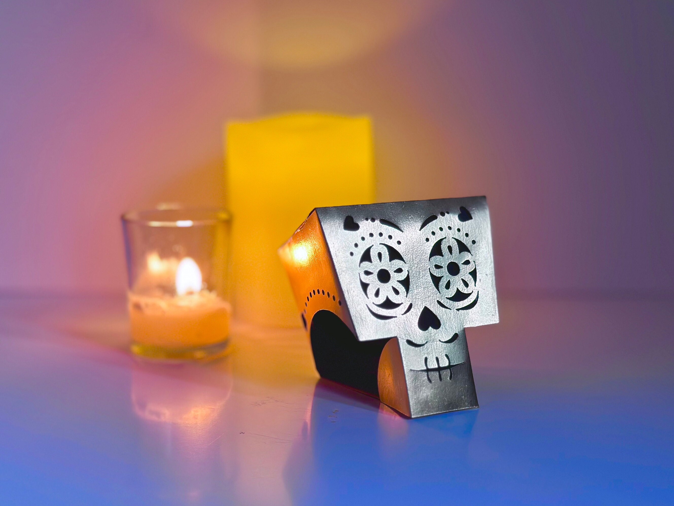 Paper Skull Template, DIY Cricut SVG, Paper Craft Halloween Decor, Tea ...