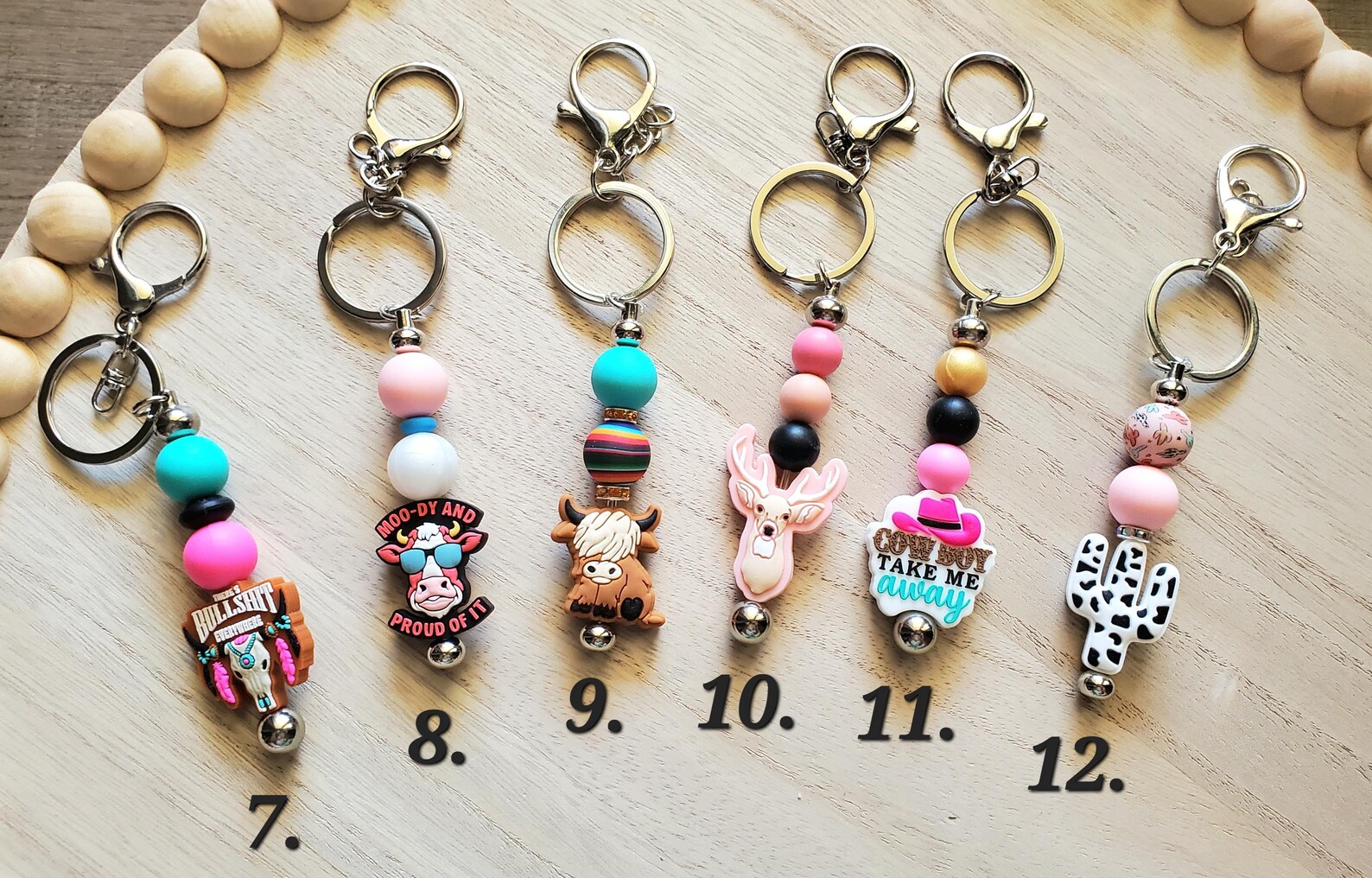 Beaded Western Keychains [21 Options] - Etsy