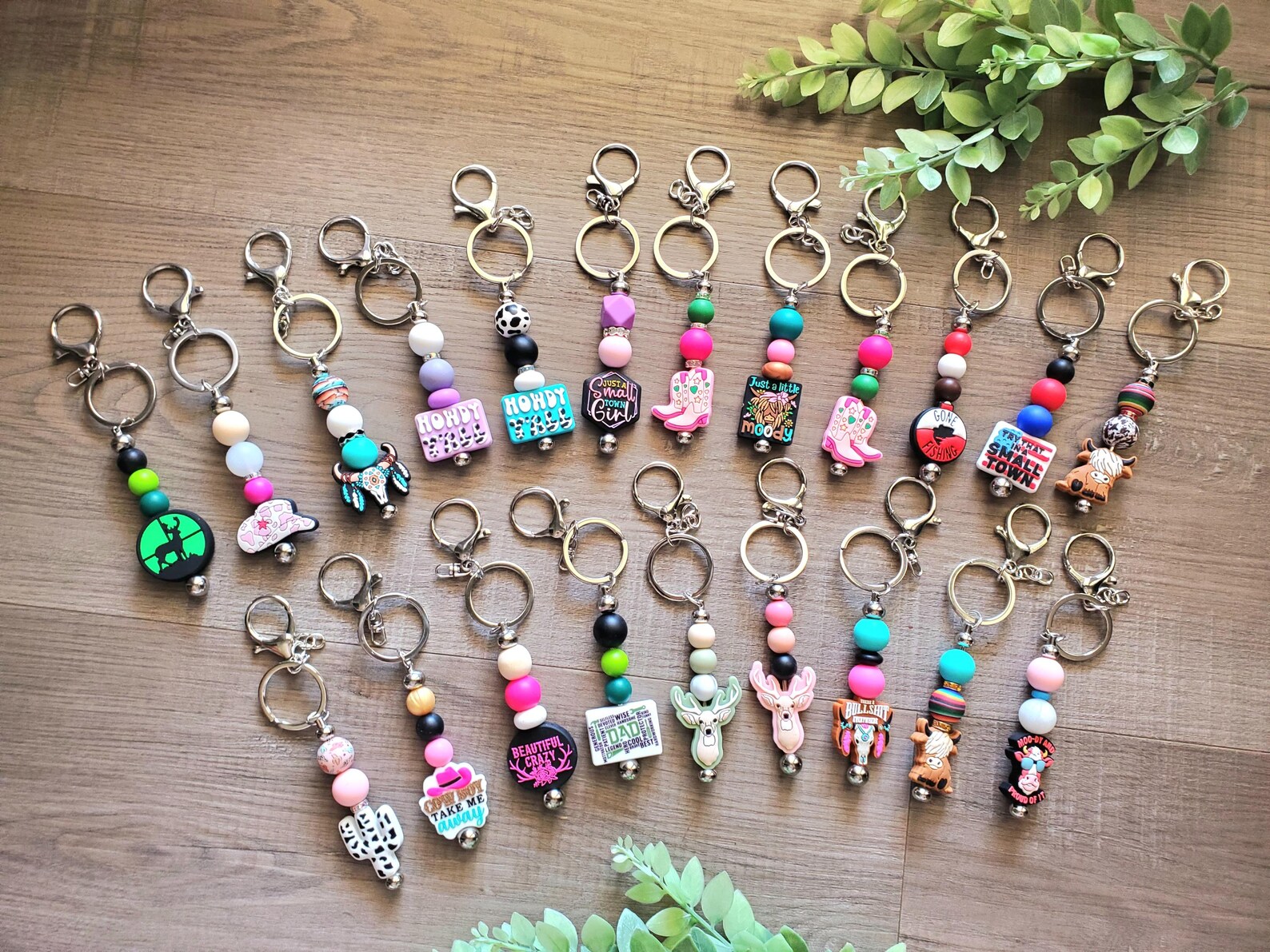 Beaded Western Keychains [21 Options] - Etsy