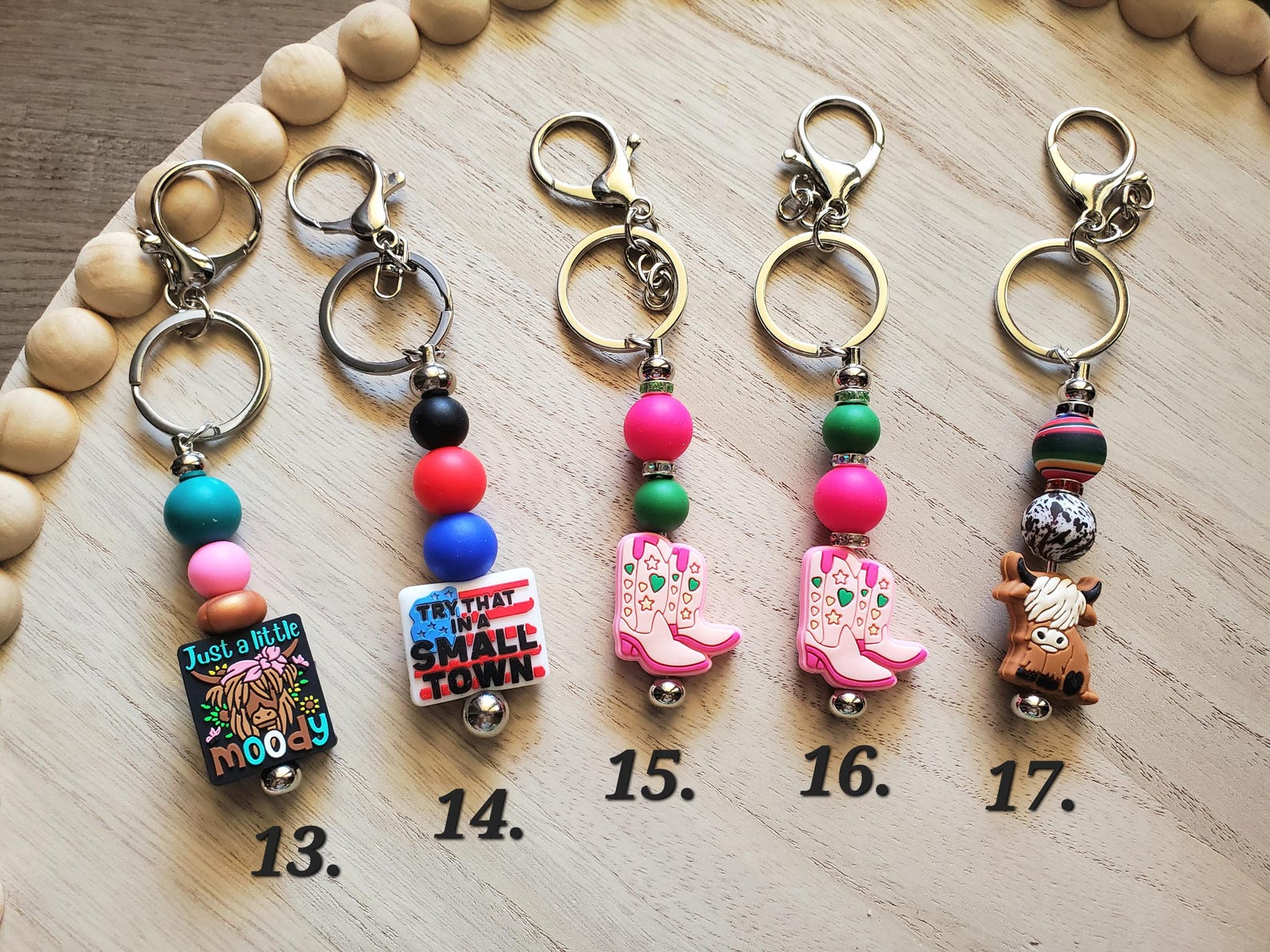 Beaded Western Keychains [21 Options] - Etsy