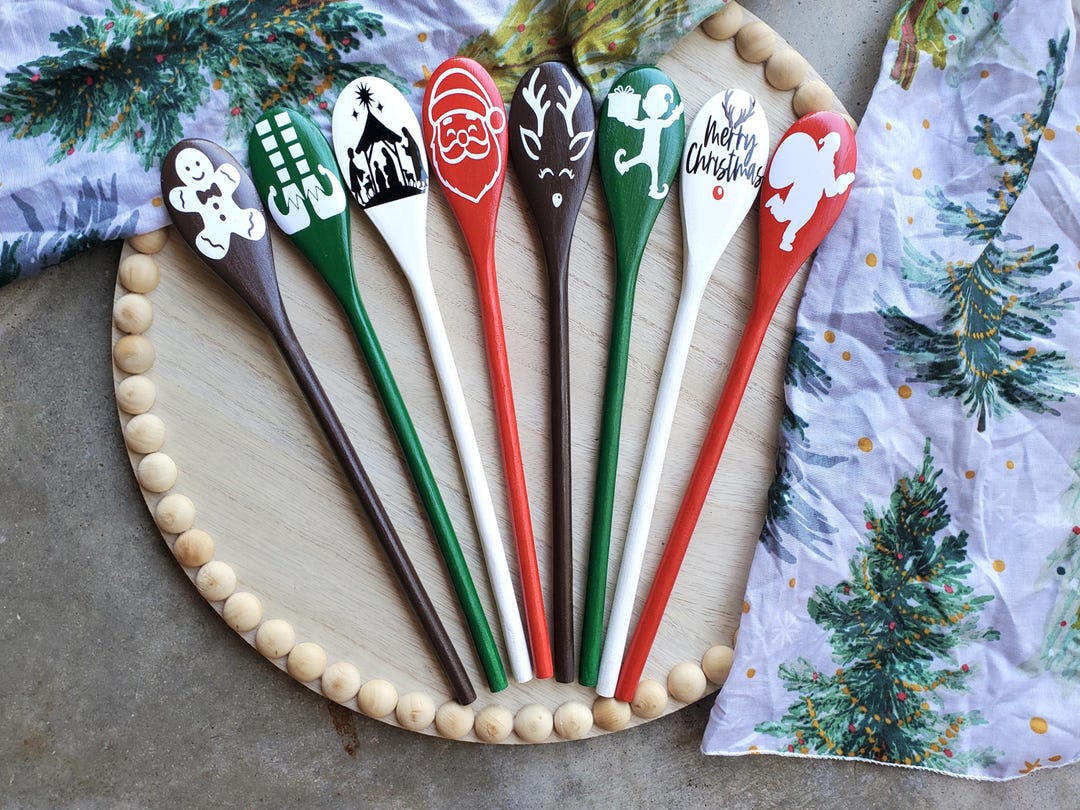 Christmas Wooden Spoons - Etsy