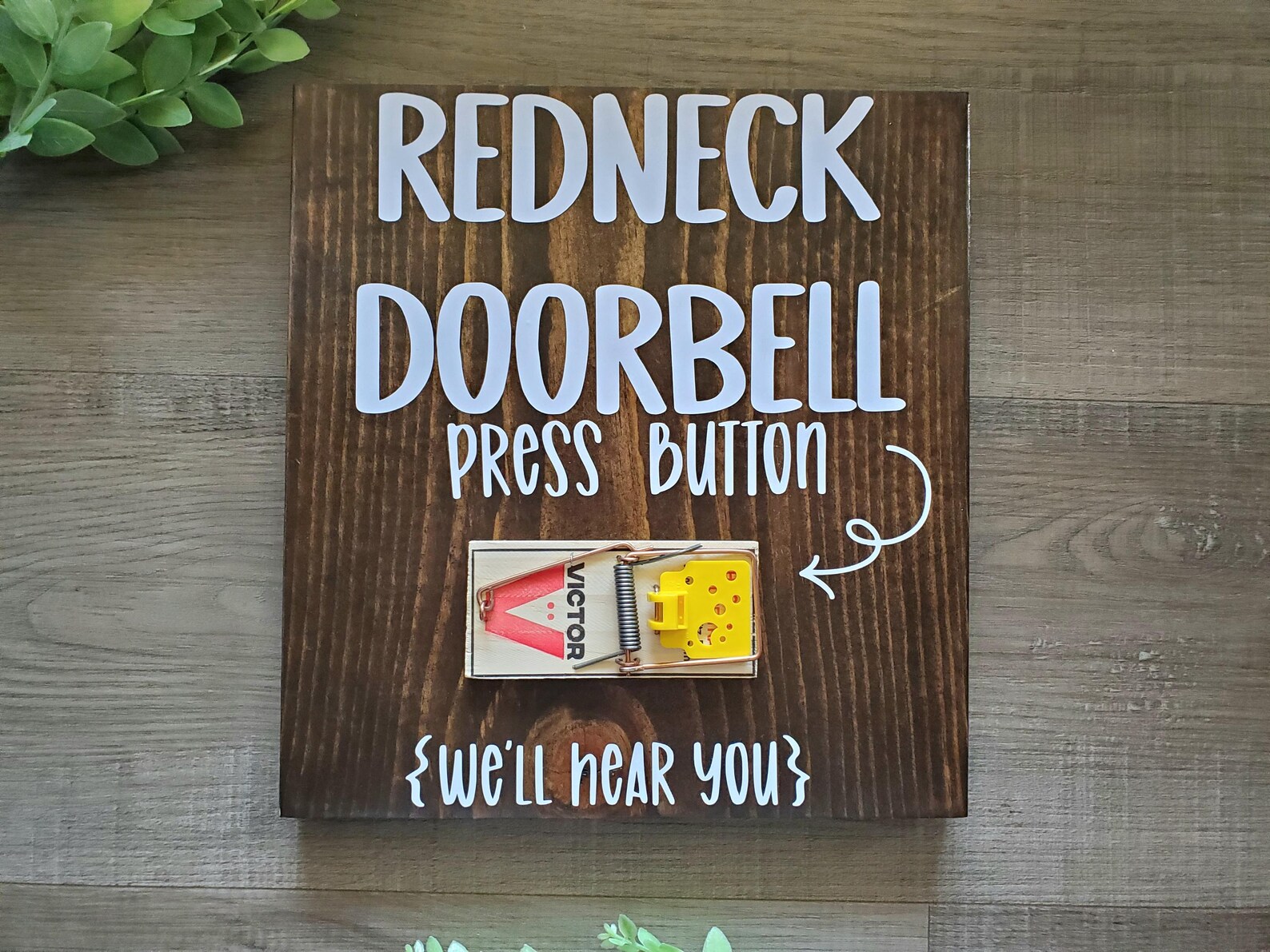 Redneck Doorbell Sign - Etsy
