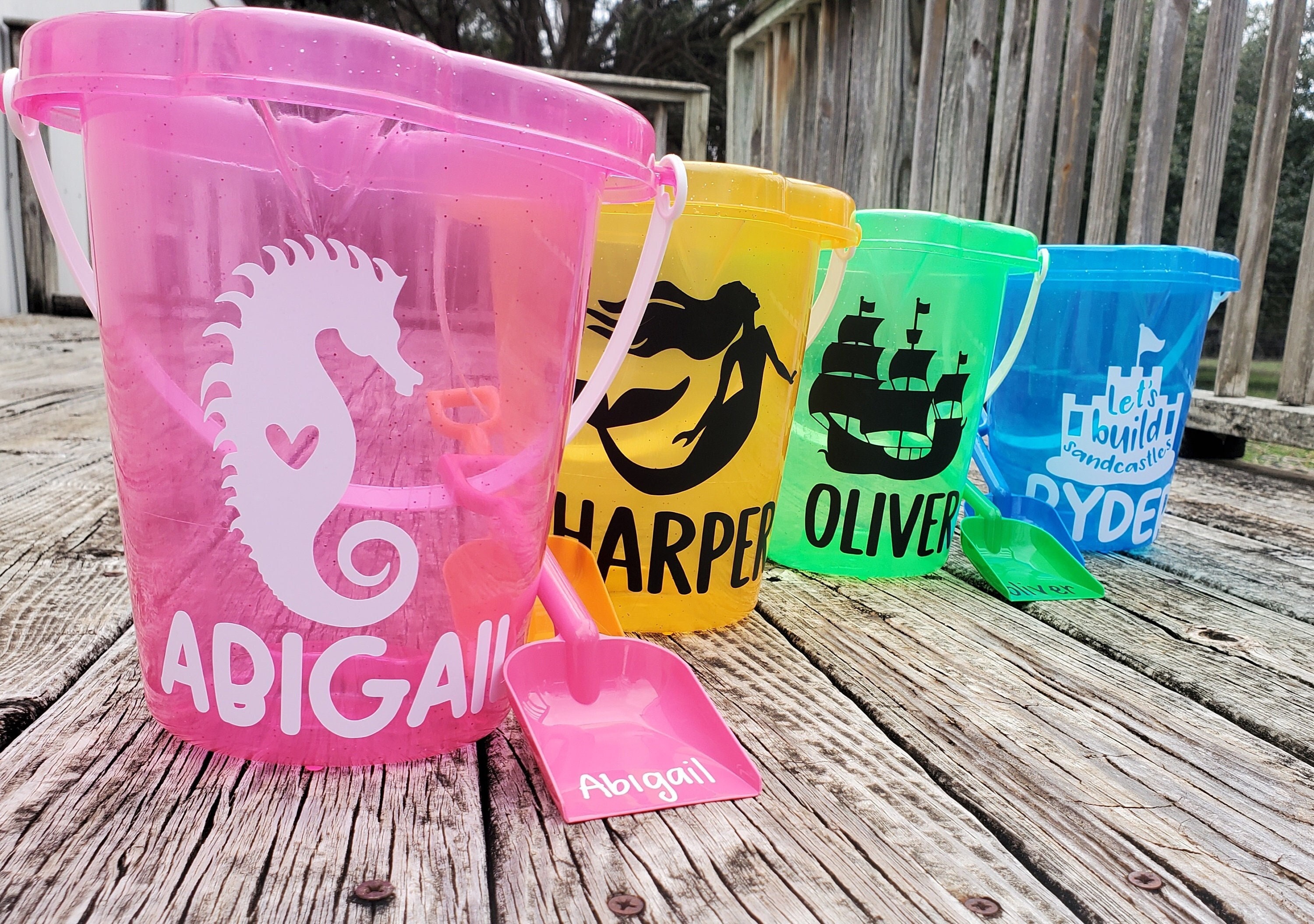 Personalized Beach Bucket - Etsy