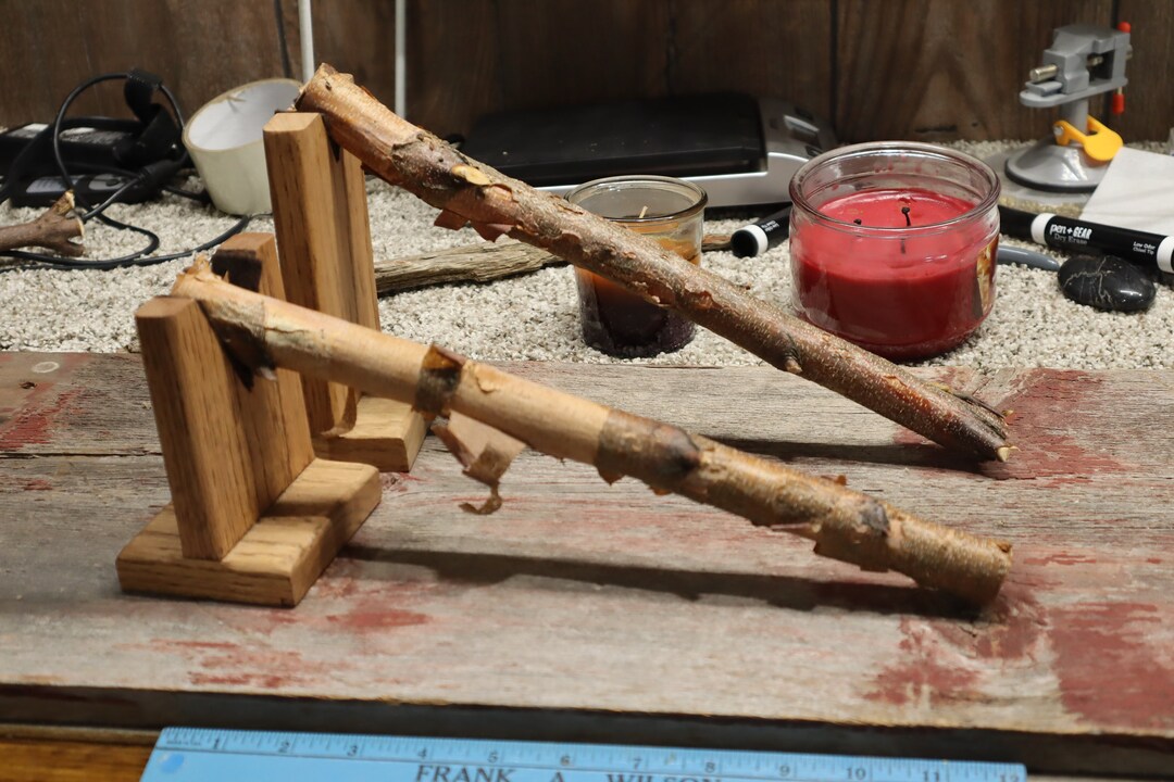 2 Yellow Birch Woodworking Whittle Stick. Wand Craft Art Decorative ...