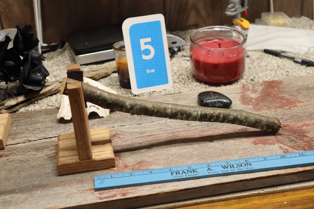 One Yellow Birch Woodworking Whittle Stick. Wand Craft Art Decorative ...