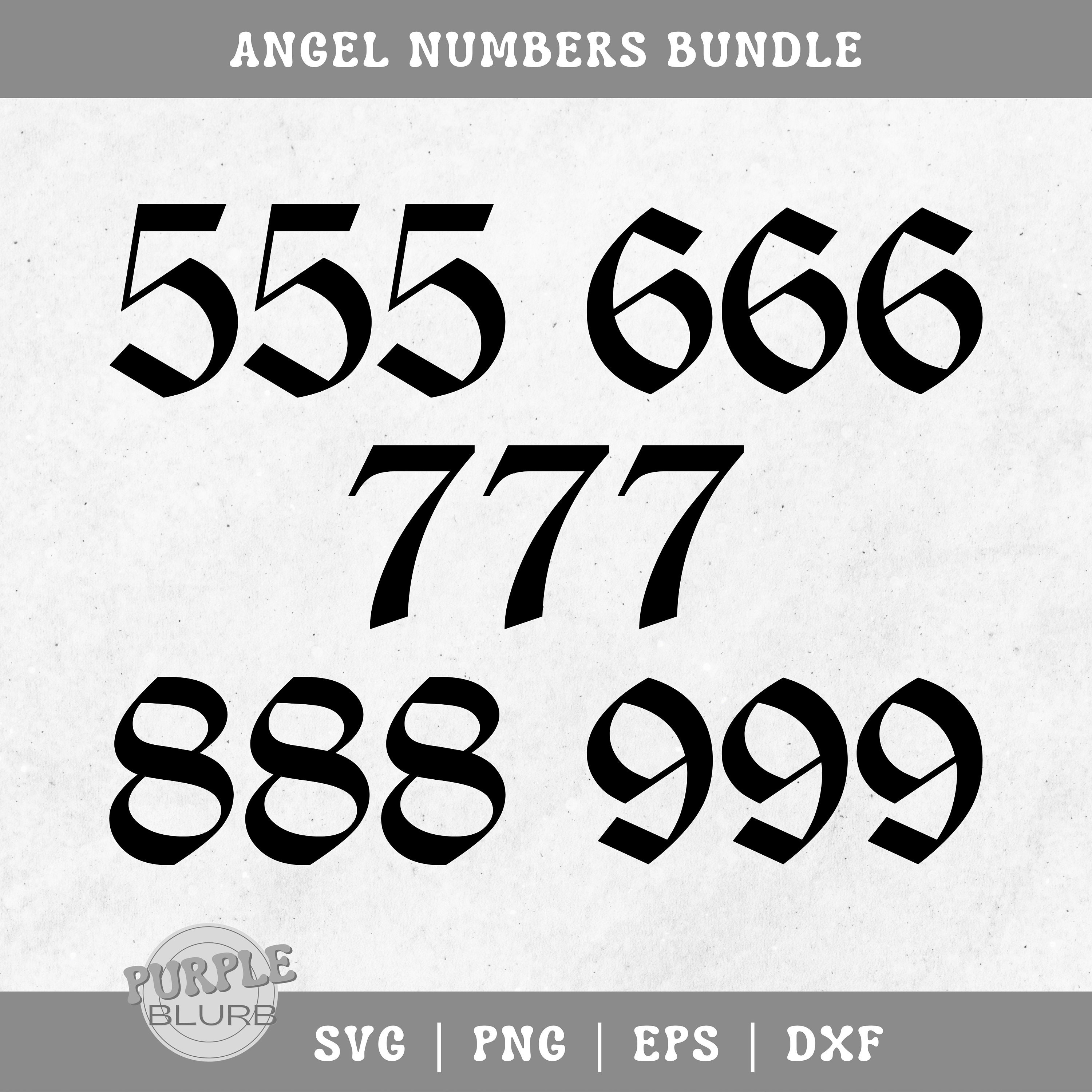 Angel Numbers SVG PNG Angel Number Svg 111 Angel Number 222 Angel ...