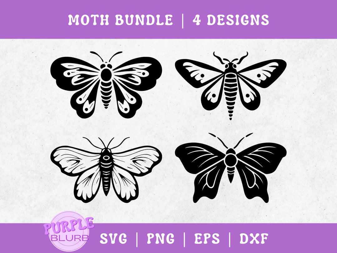 Moth SVG Files Moth PNG Moth Svg Bundle Moth Clipart Celestial Svg - Etsy